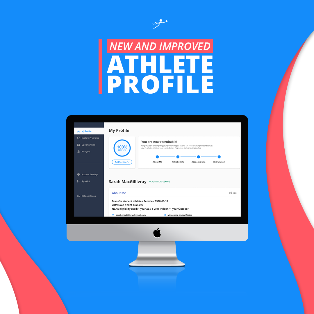 Sign in to Your New Streamline Athletes Profile With Many New Features